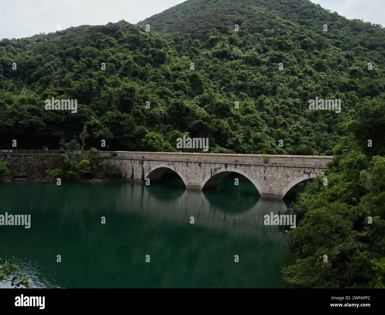 Tai tam tuk reservoirs four masonry bridges built in 1907 hi-res stock ...