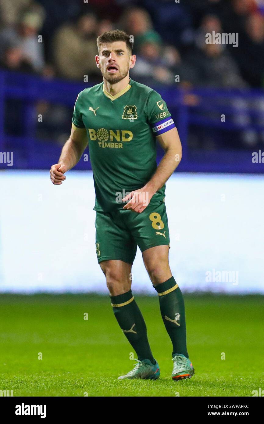 Sheffield, UK. 05th Mar, 2024. Plymouth Argyle midfielder Joe Edwards ...