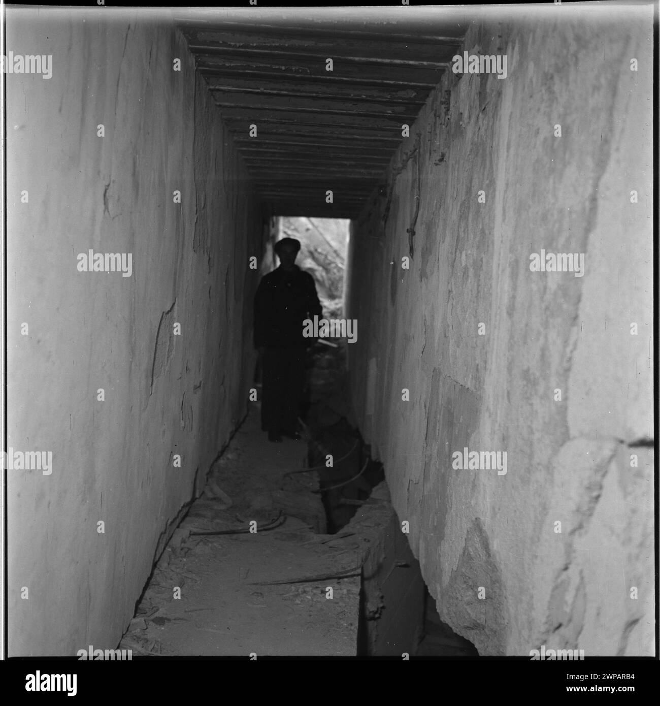 Interior of a bunker at Hitler's Wolf's Lair headquarters, showing ...