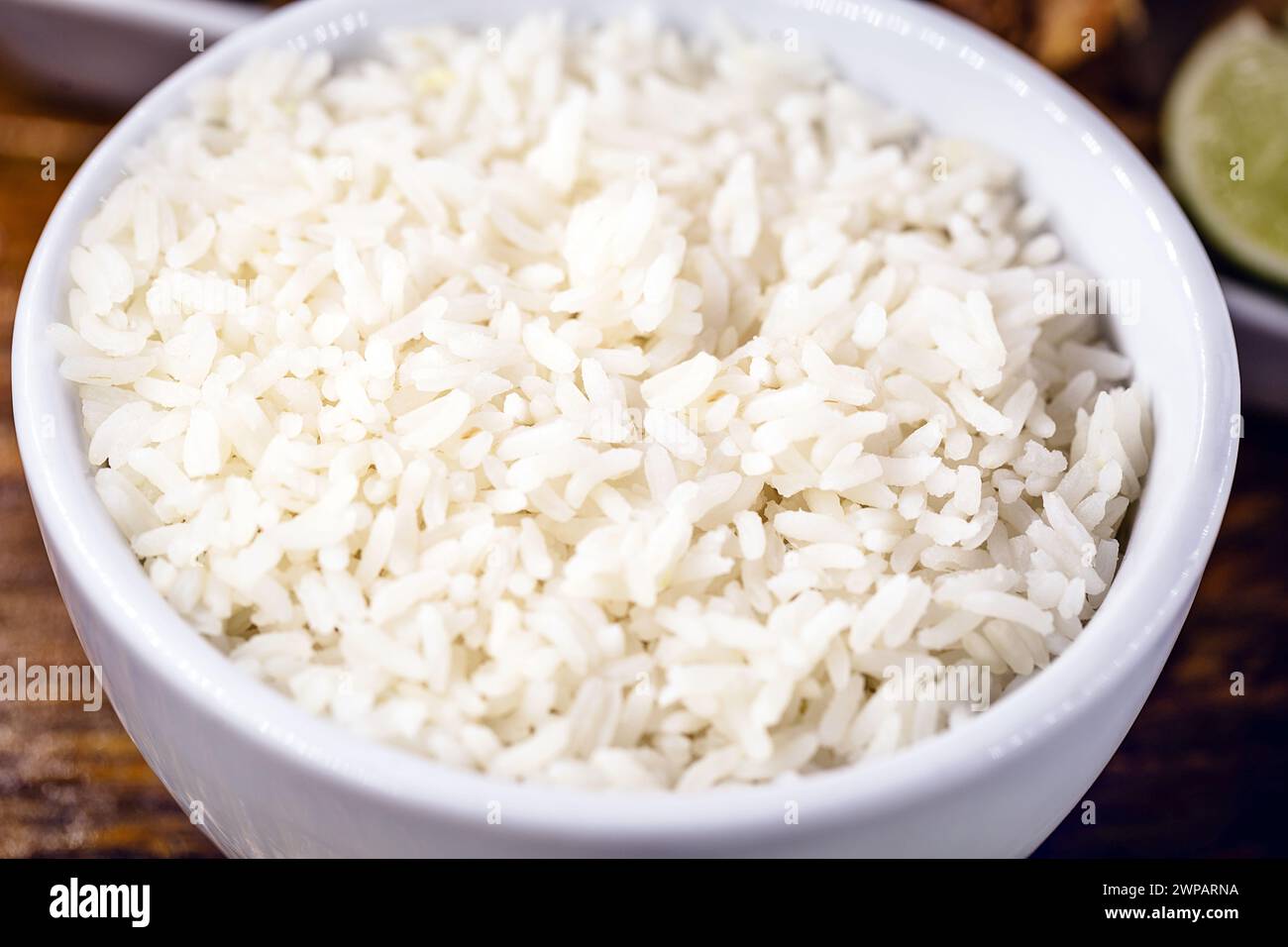 Typical food table in the interior of Brazil. Pork, beans, bean tutu ...