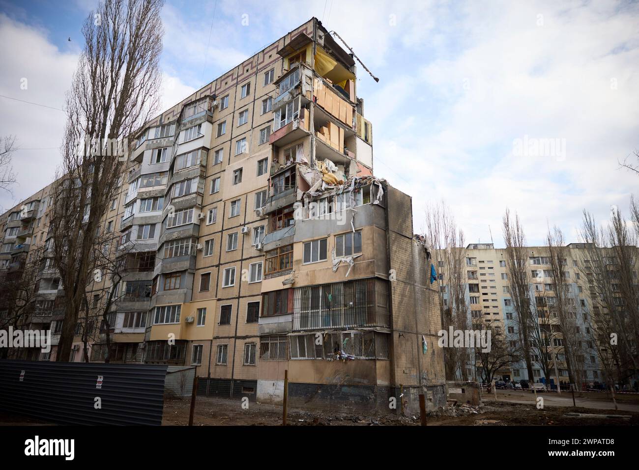 Odessa, Ukraine. 06th Mar, 2024. The residential high-rise apartment ...