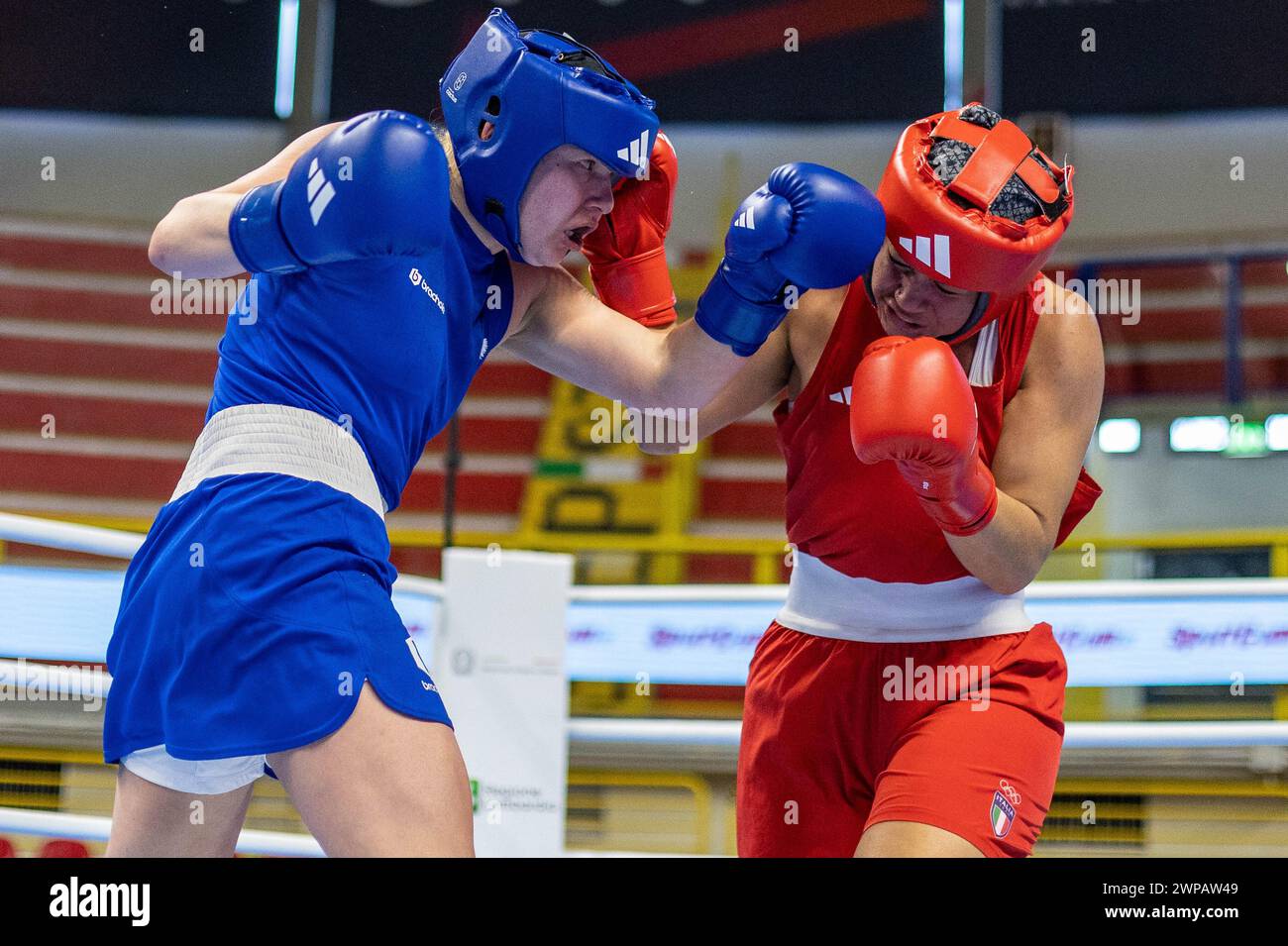 Busto Arsizio, Italy. 06th Mar, 2024. Gemini Melissa (Ita) in red and ...
