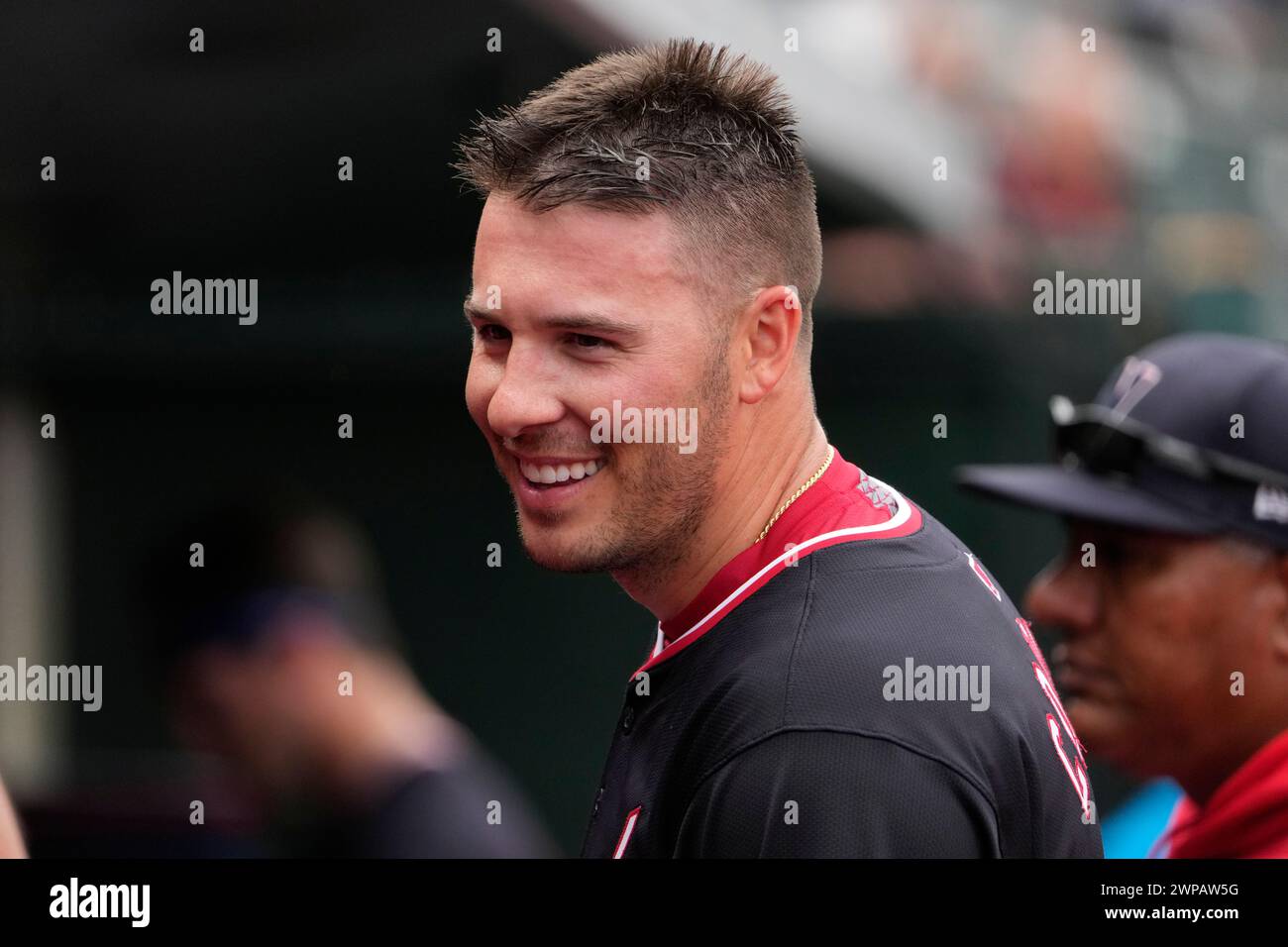 Washington Nationals starting pitcher Patrick Corbin smiles in the ...