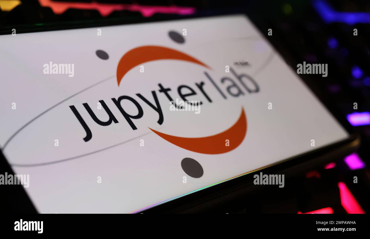 Viersen, Germany - March 1. 2024: Closeup of smartphone screen with ...