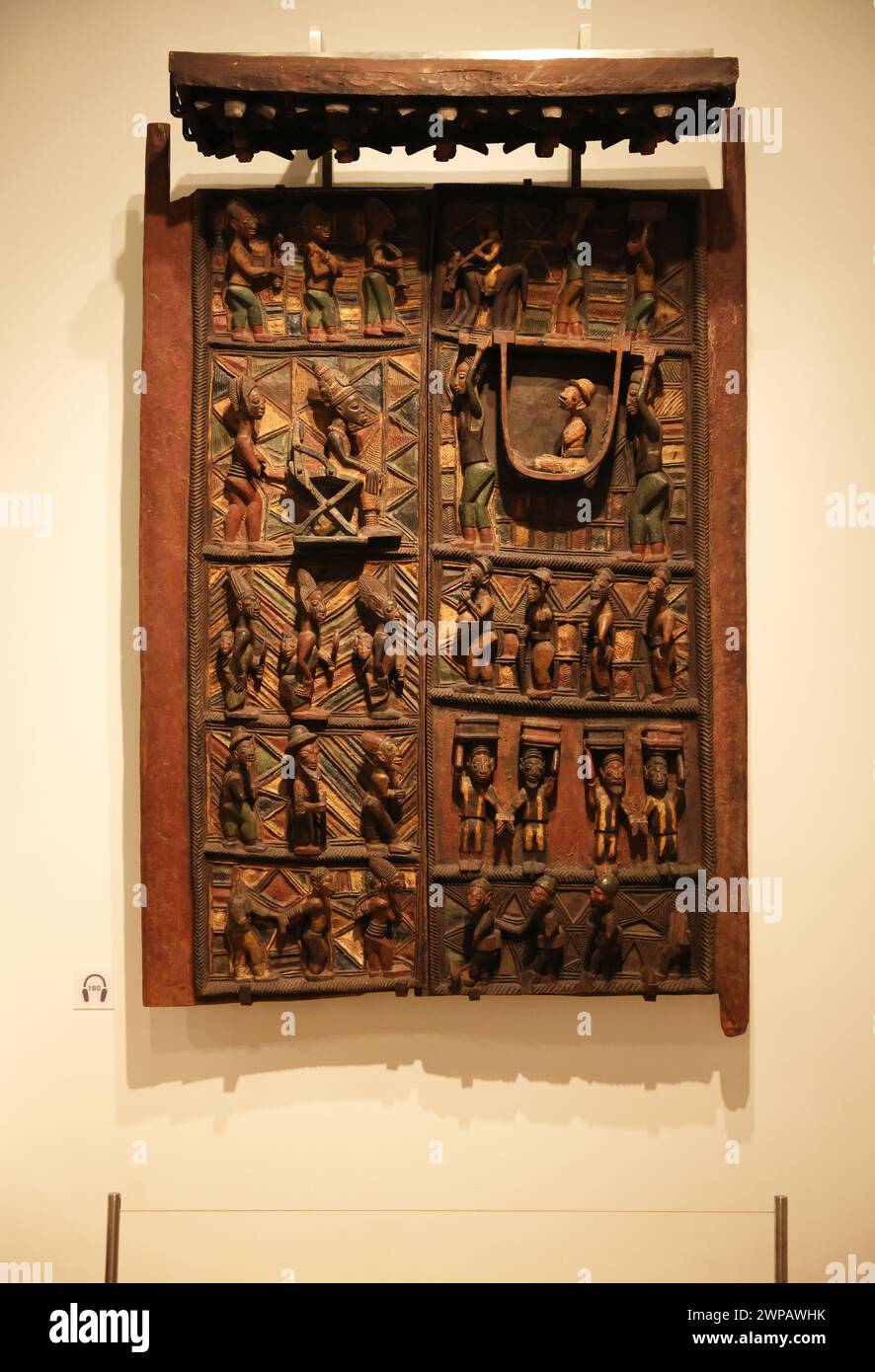 Nigerian palace door & lintel, displayed in 1924 at the British Empire ...