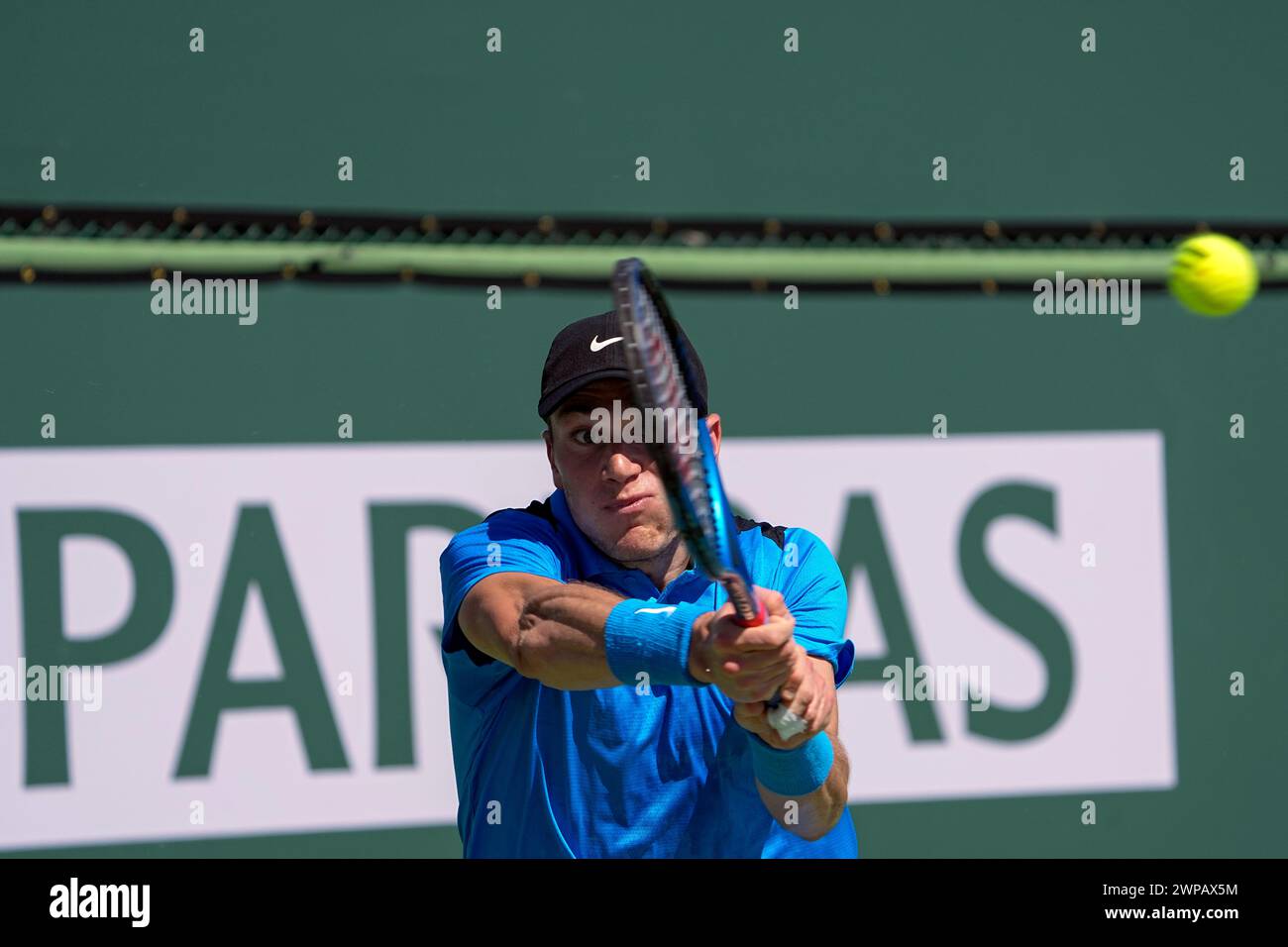 Jack Draper, of Britain, hits a return to Christopher O'Connell, of ...