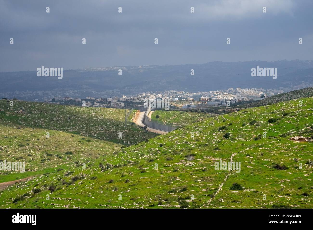 Israeli West Bank barrier, comprising the West Bank Wall and the West ...