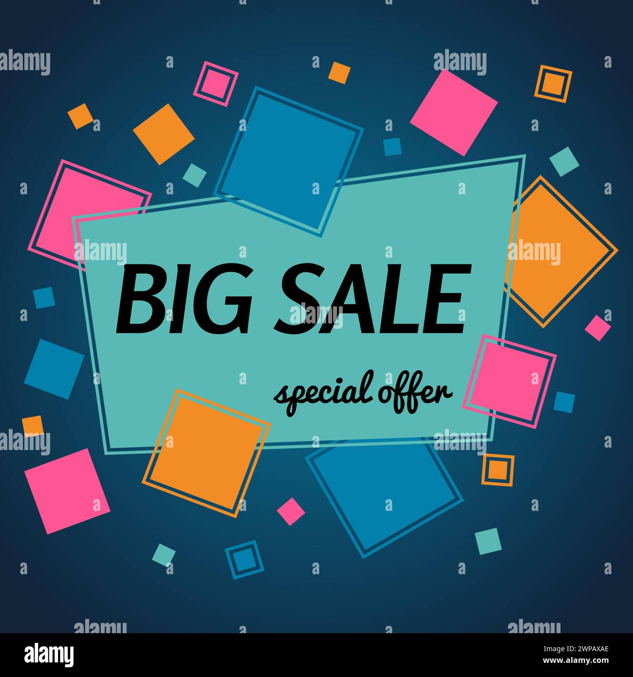 Big Sale Special Offer Banner With Ribbon Vector Background With