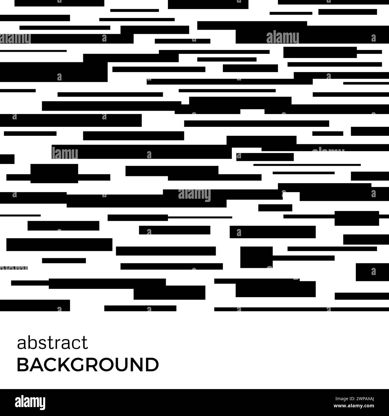 Abstract vector background of black rectangles of different sizes ...