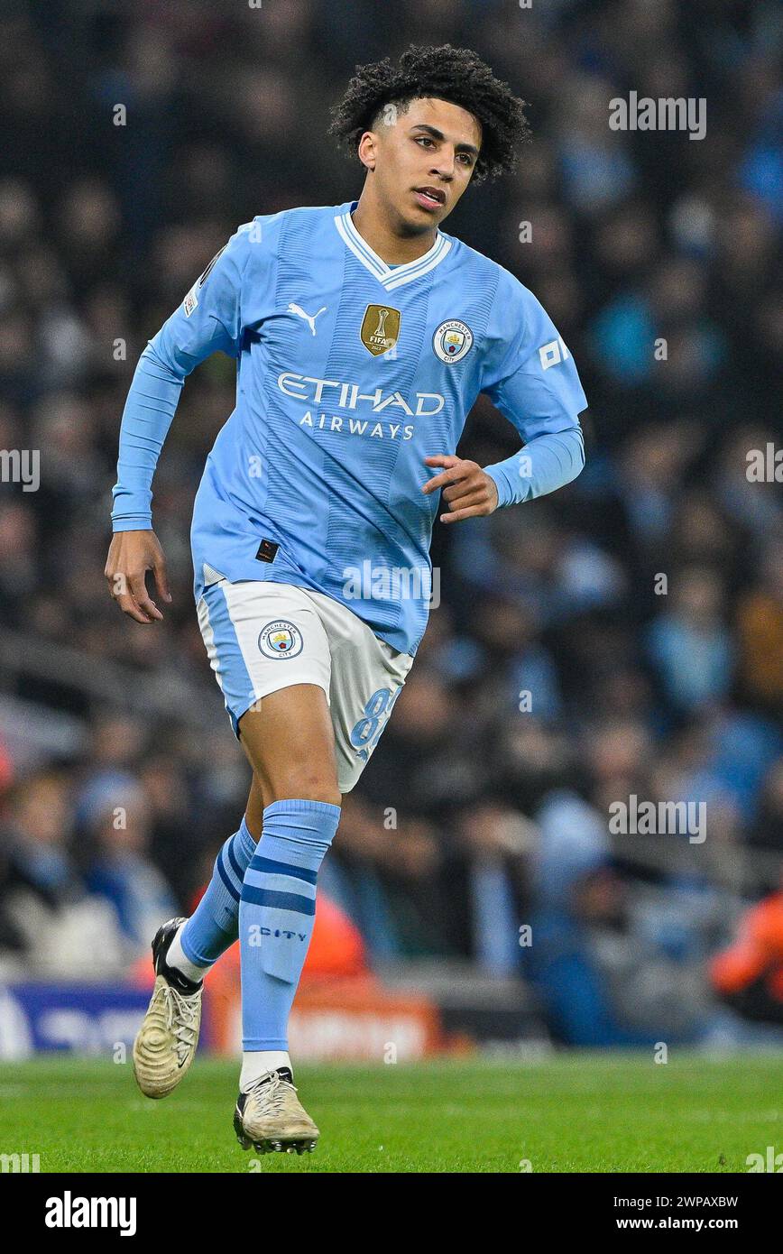 Rico Lewis of Manchester City during the UEFA Champions League match ...