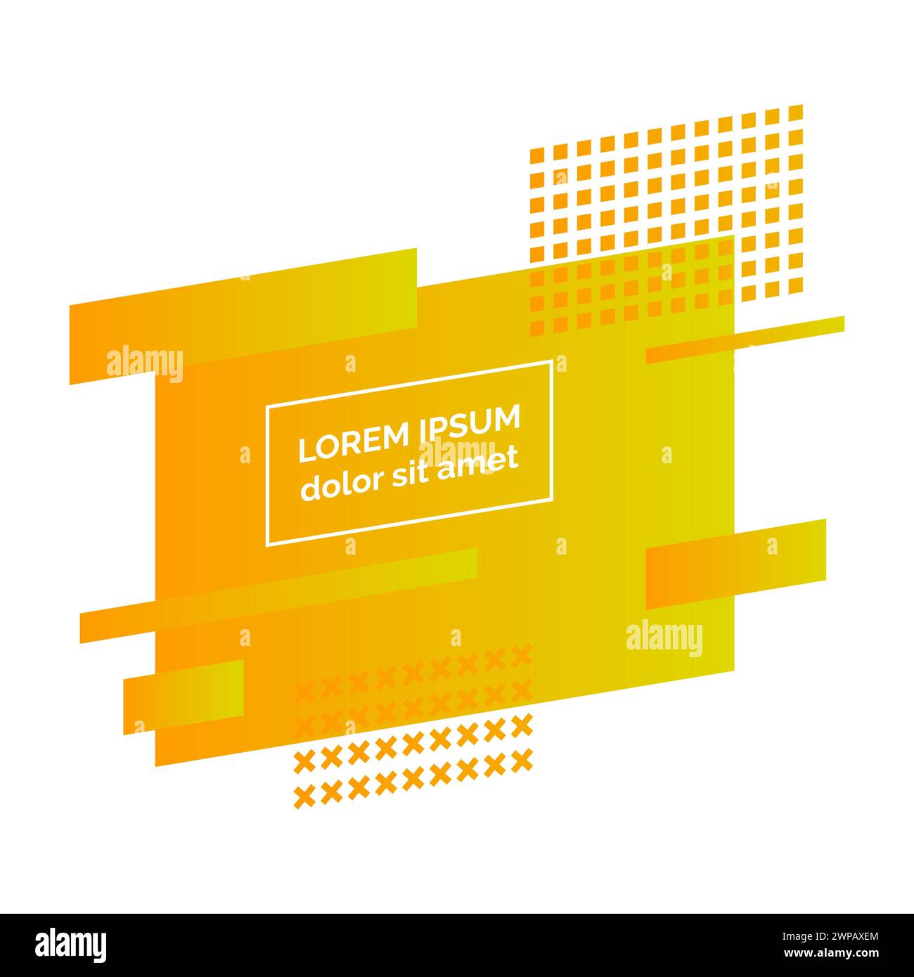 Geometric yellow abstract badge. Modern graphic element. Trendy ...