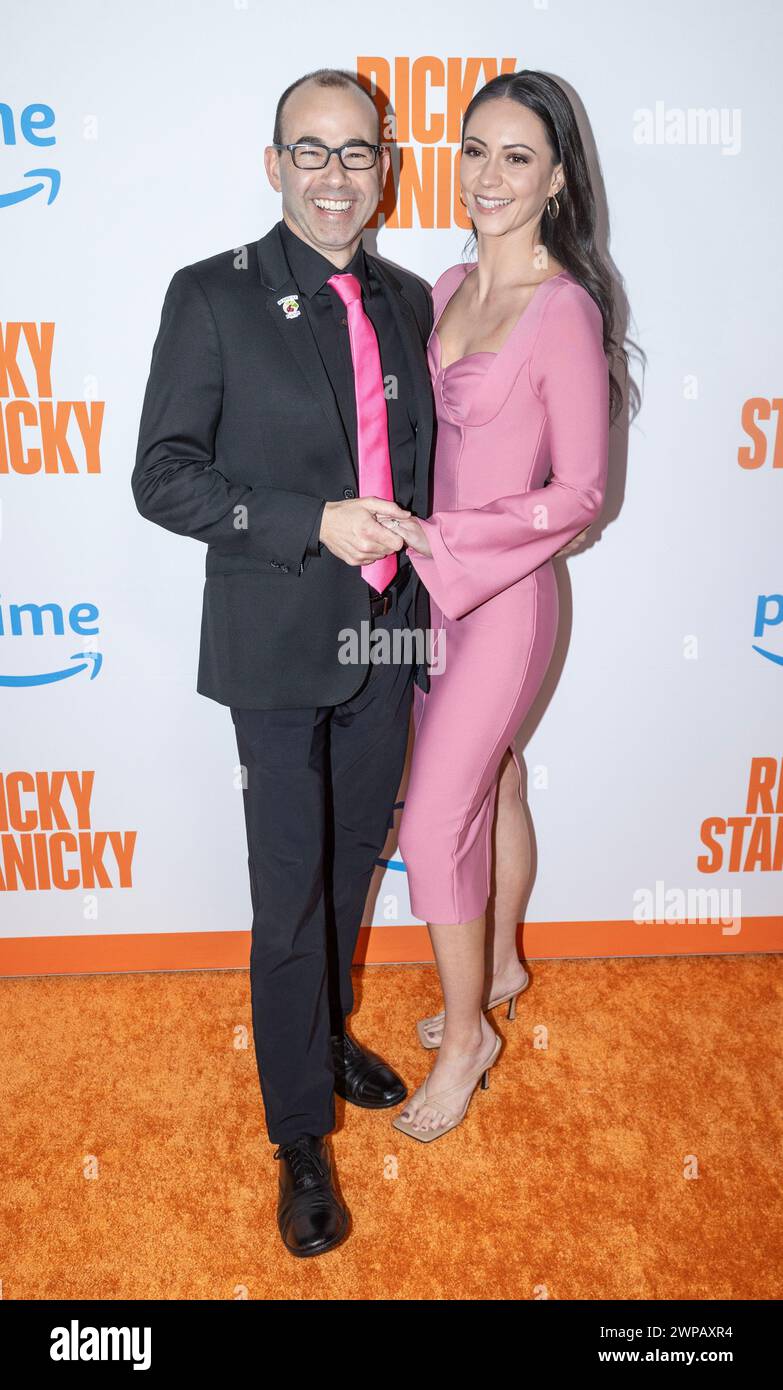 James Murray and Melyssa Davies attend premiere of 'Ricky Stanicky' at ...
