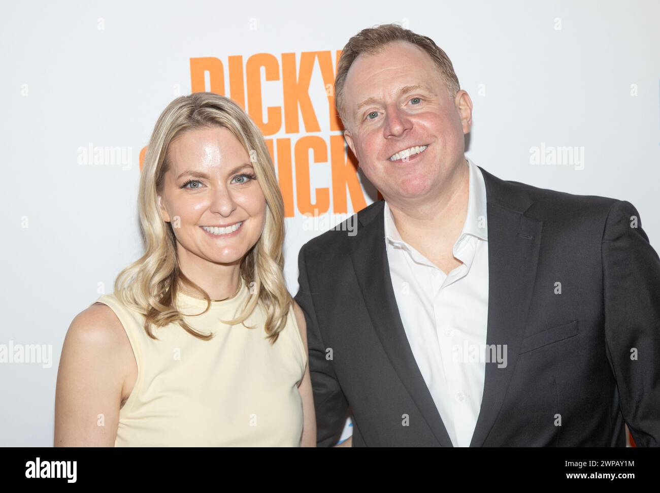 Jason Decker (R) attends premiere of 'Ricky Stanicky' at Regal E-Walk in New York on March 5 ...