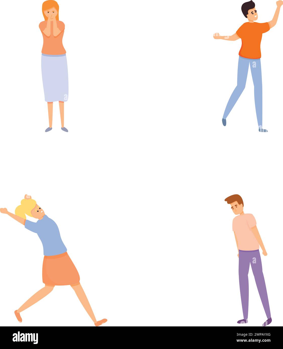 Accident icons set cartoon vector. Case of physical trauma. Misfortune ...