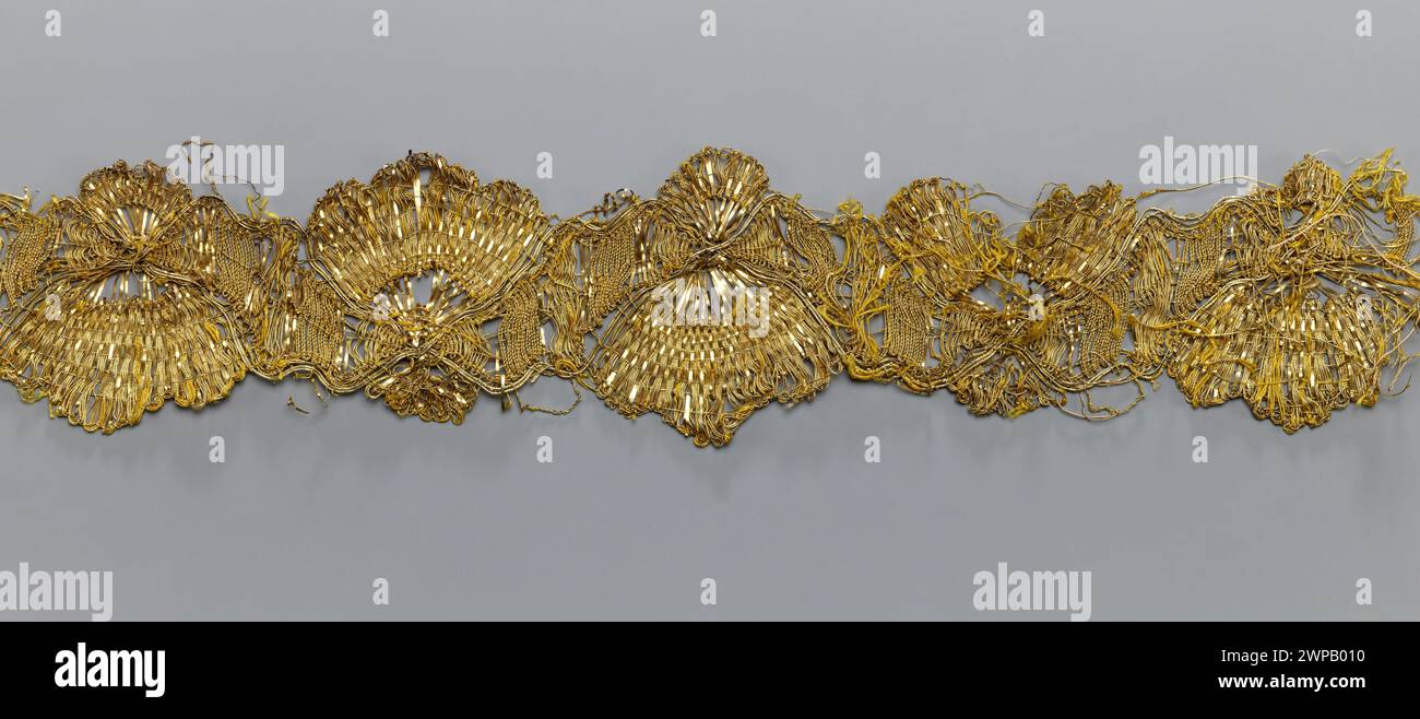 An 18th–19th century lace fragment showing traditional European textile ...