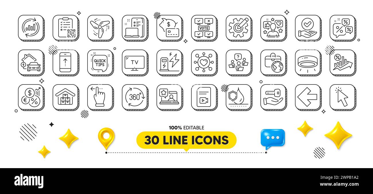 Update data, Approved checkbox and Tv line icons pack. For web app. 3d ... Update data, Approved checkbox and Tv line icons pack. For web app. 3d ...