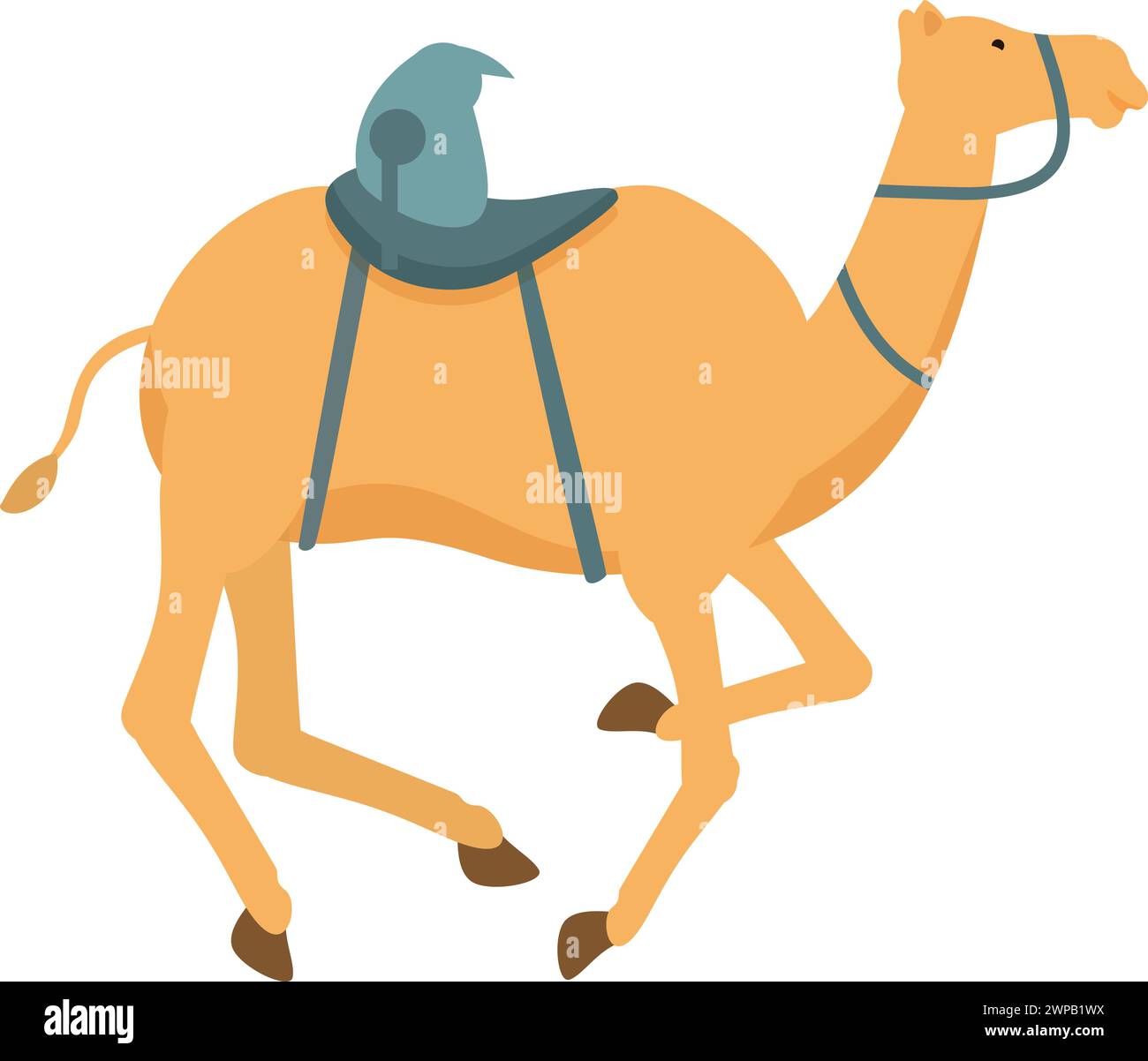 Riding gallop camel icon cartoon vector. Sport running animal. Festival ...