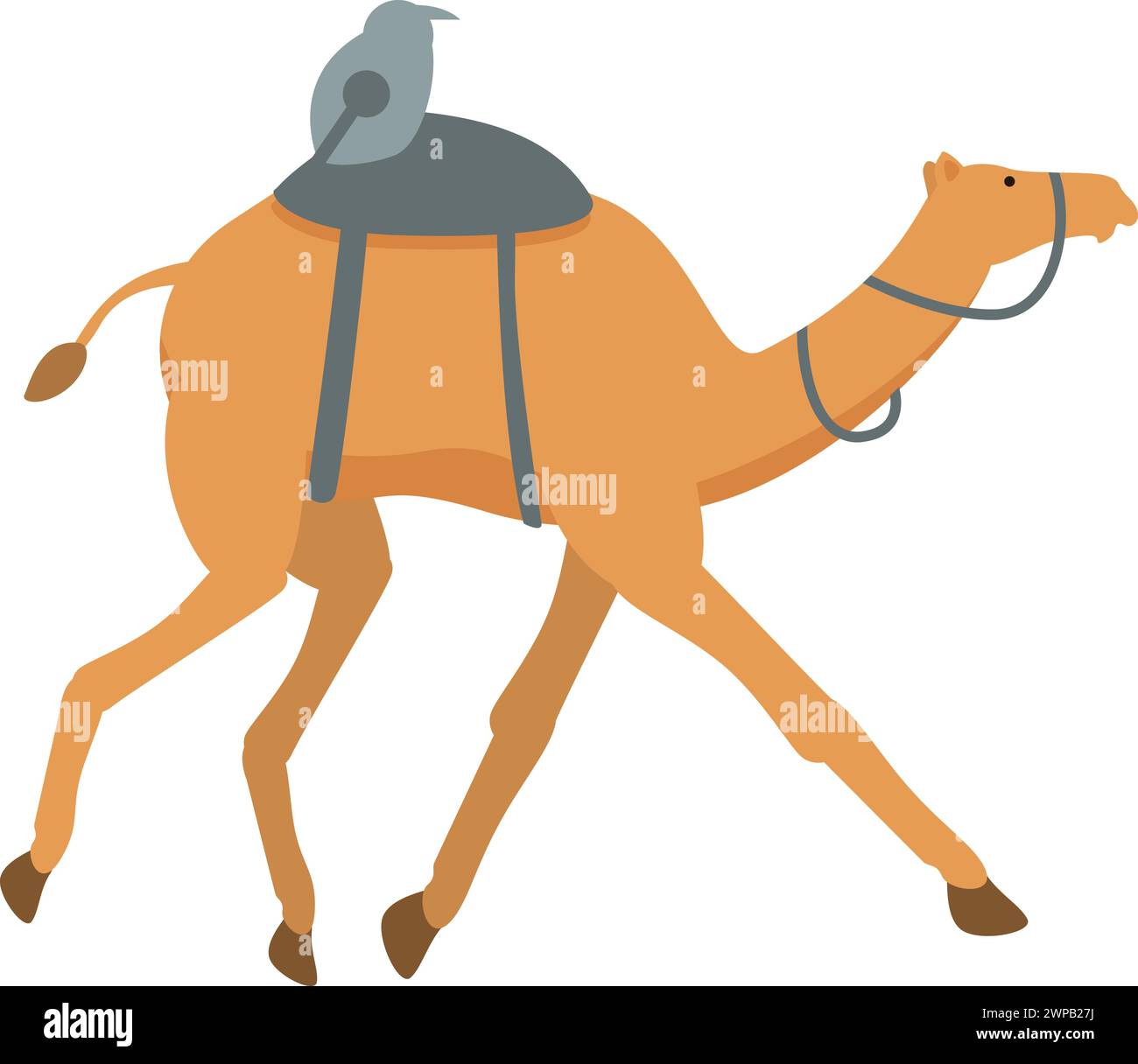 Sport running camel icon cartoon vector. Arab dessert running ...