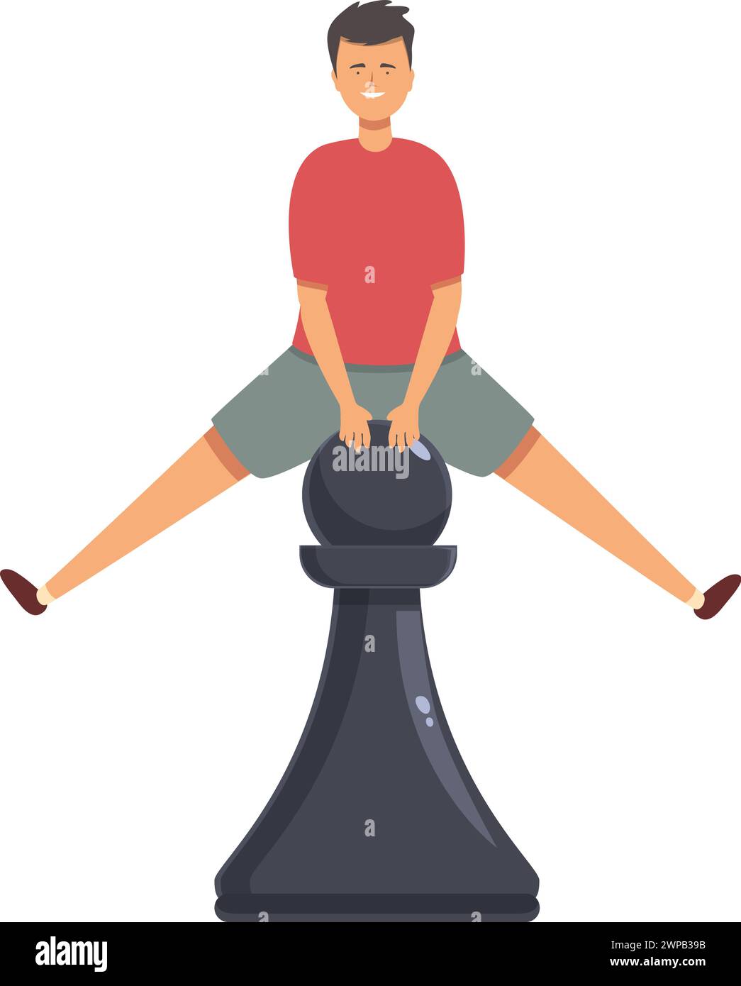 Young boy playing chess Stock Vector Images - Alamy