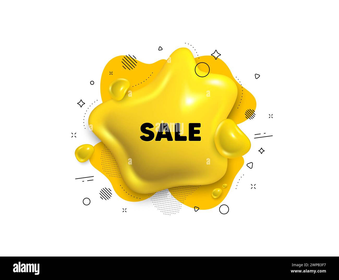 Sale symbol. Special offer price sign. Abstract liquid 3d shape. Vector ...