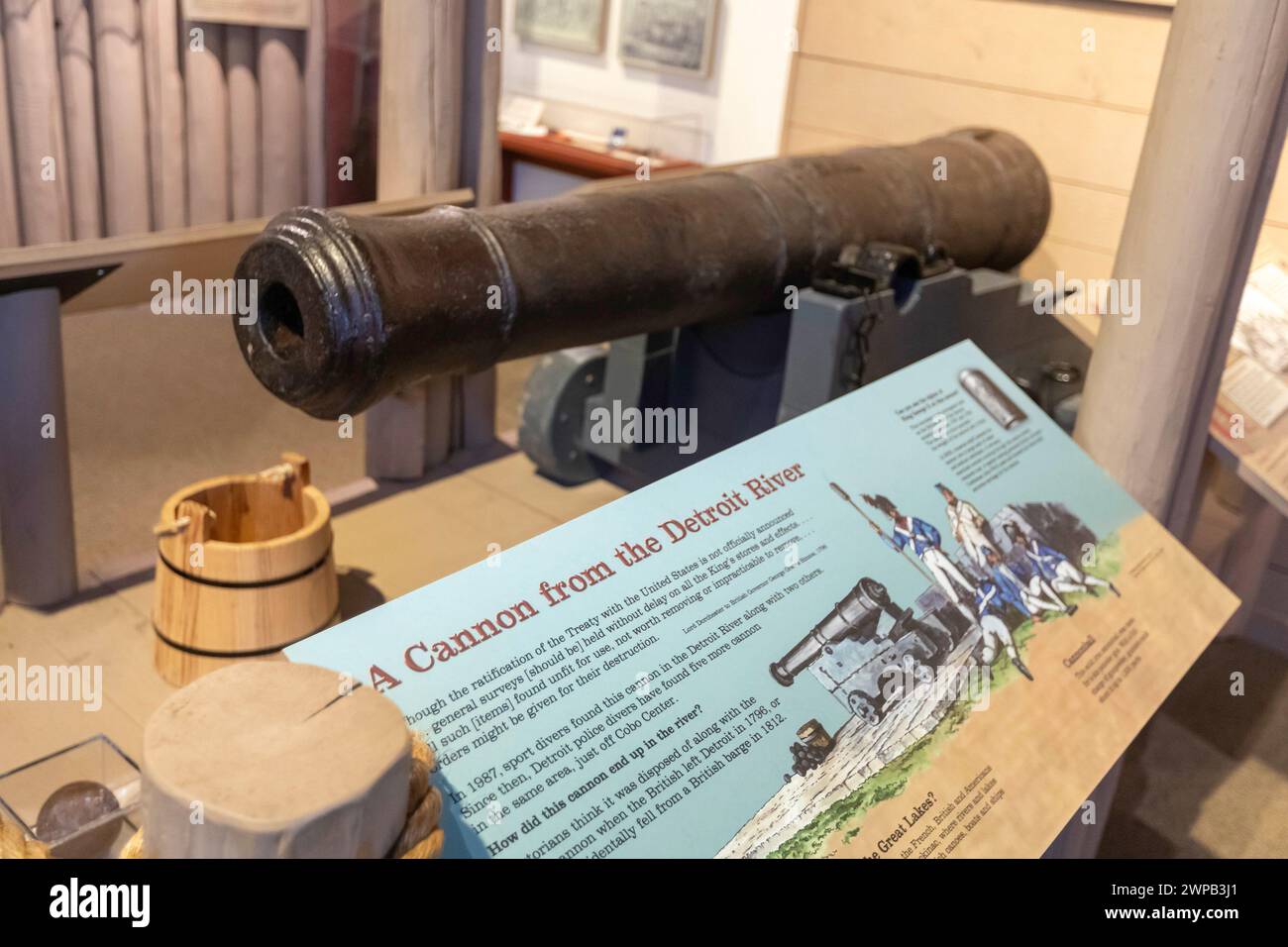 Lansing, Michigan - The Michigan History Museum. A British cannon ...