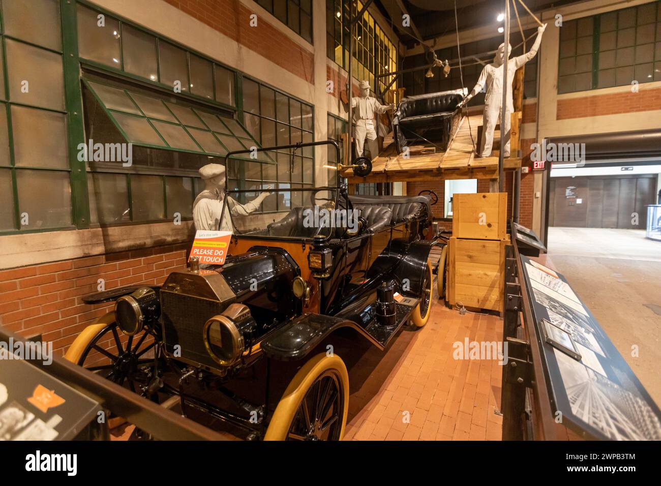Lansing, Michigan - The Michigan History Museum. A display shows the ...