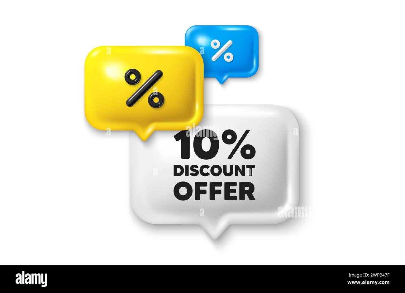 10 percent discount icon yellow hi-res stock photography and images - Alamy