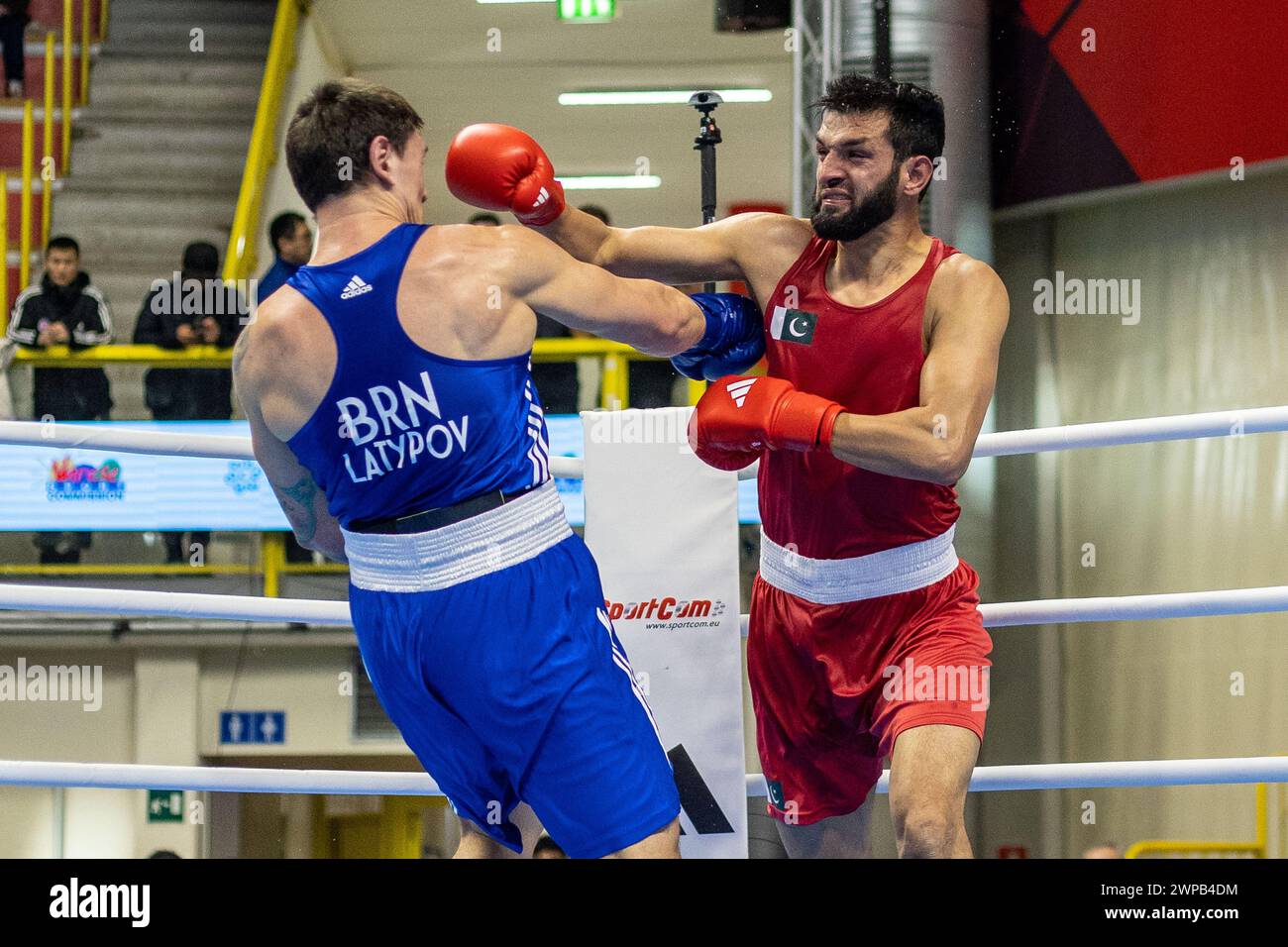 Azhar (Pak) and Latypov Danis (Brn) during the Boxing Road to Paris 1st ...