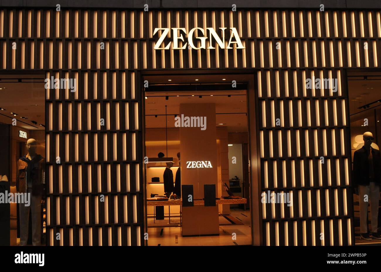 Copenhagen, Denmark /06 March 2024/.Zegna store in danish capital ...