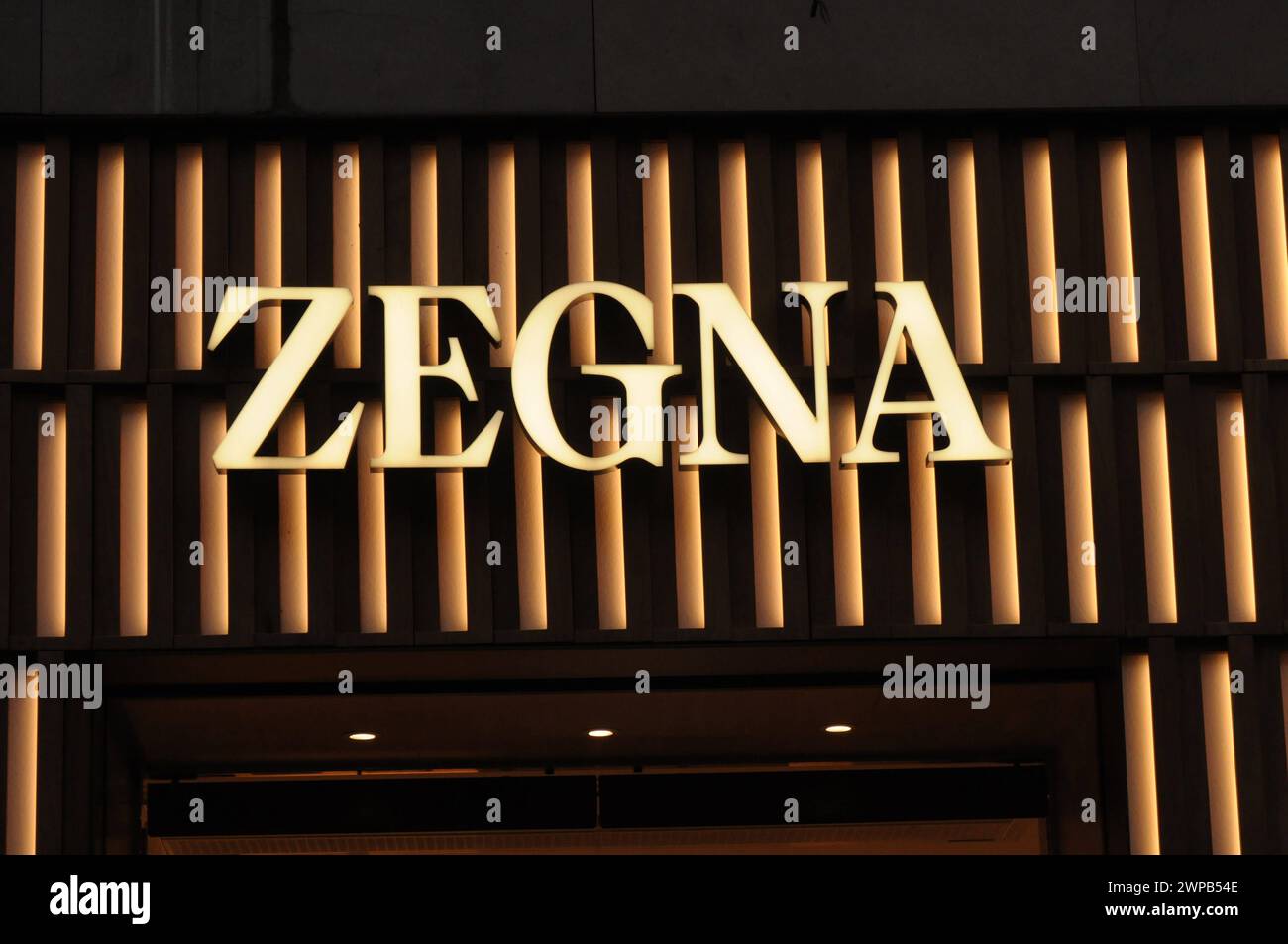 Copenhagen, Denmark /06 March 2024/.Zegna store in danish capital ...