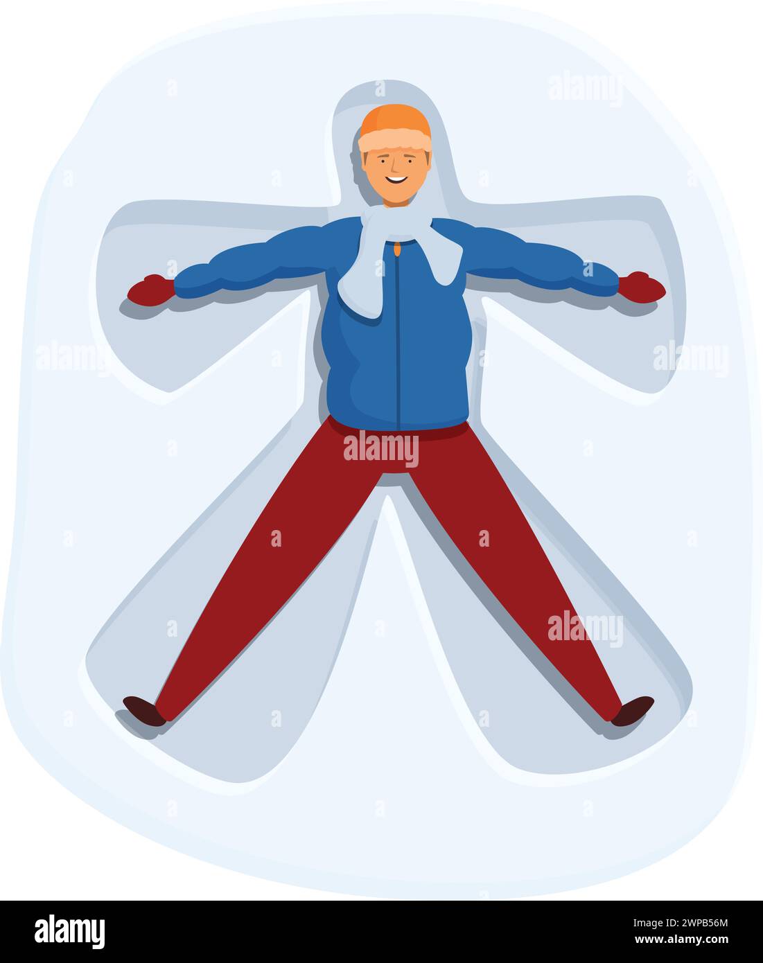 Cool frozen snow angel icon cartoon vector. Snowfall friend. Funny kids ...
