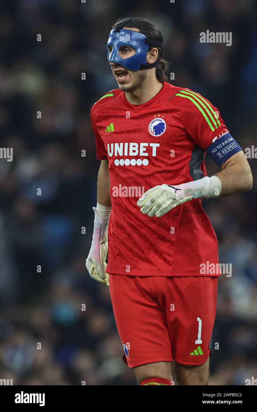 Kamil Grabara of FC Copenhagen during the UEFA Champions League match ...