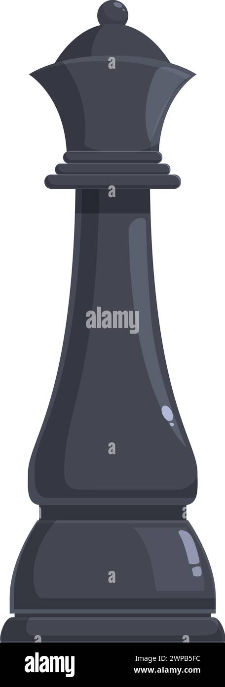 Queen play chess icon cartoon vector. Piece of logic board. Fun castle ...