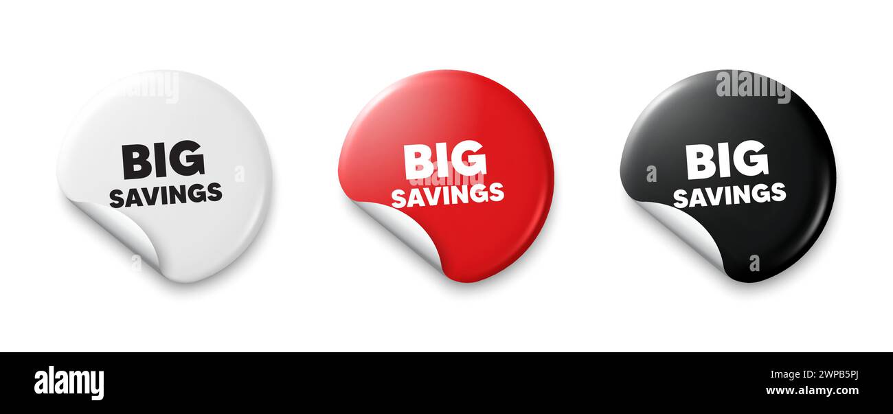 Big savings tag. Special offer price sign. Price tag stickers. Vector ...