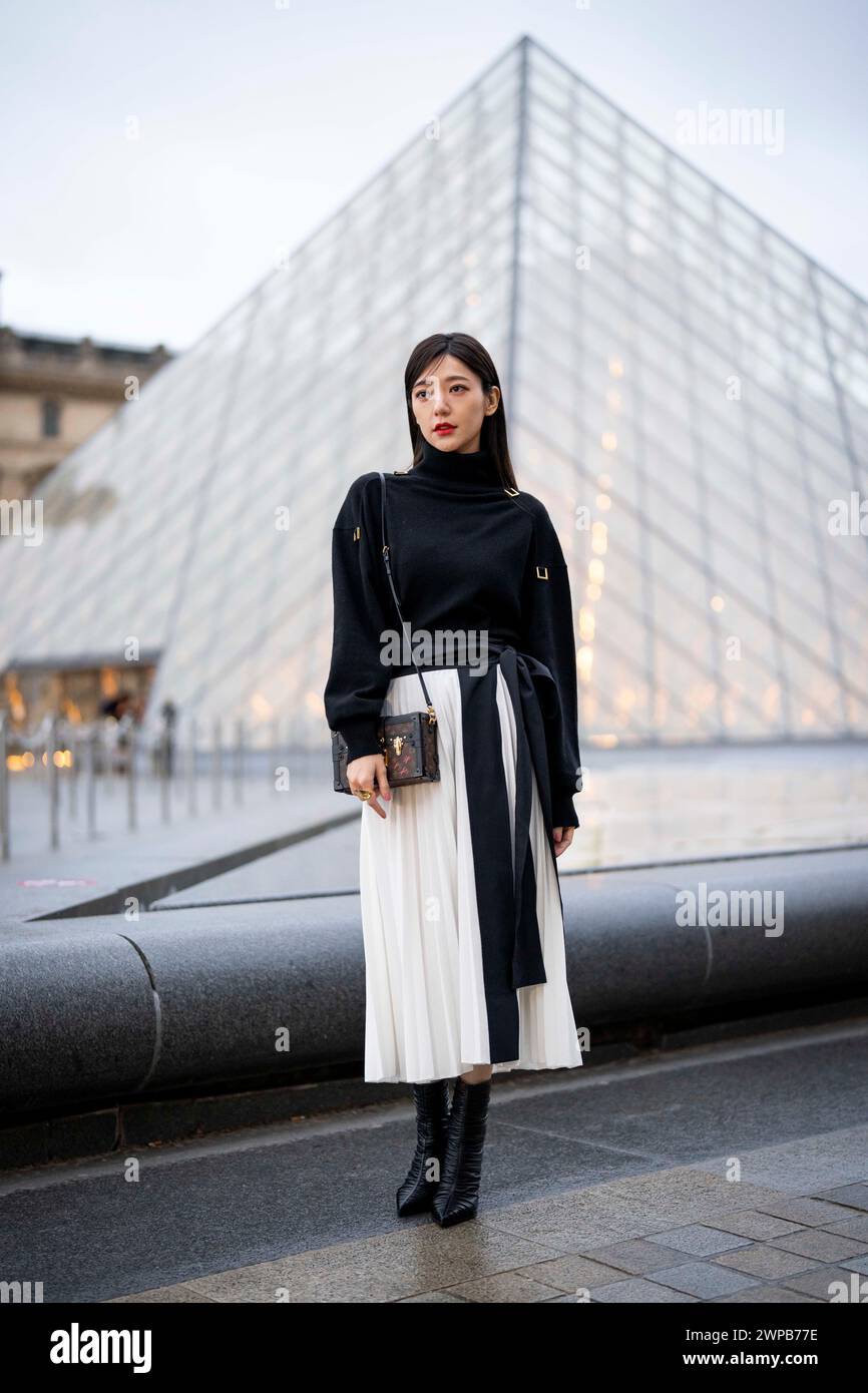Puff Kuo arrives for the Louis Vuitton Fall/Winter 2024-2025 ready-to ...