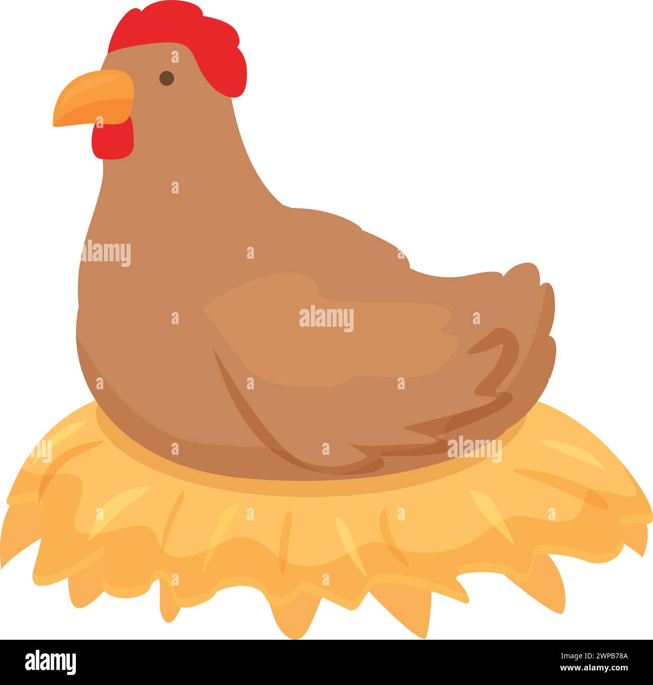Chicken mother icon cartoon vector. Laborer stable industry. Farm feed ...
