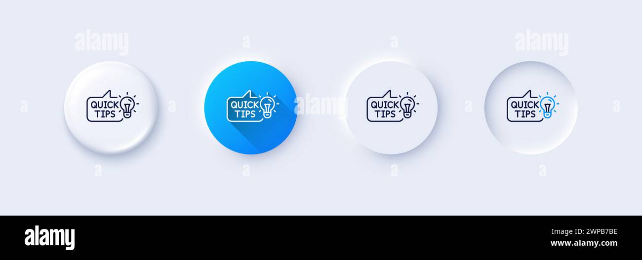 Quick tips line icon. Helpful tricks sign. Line icons. Vector Stock ... Quick tips line icon. Helpful tricks sign. Line icons. Vector Stock ...