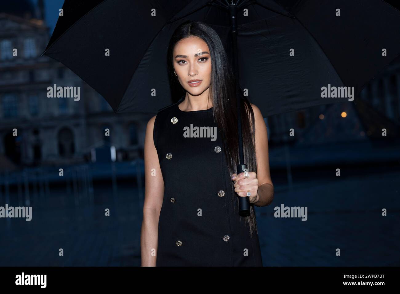 Shay Mitchell arrives for the Louis Vuitton Fall/Winter 2024-2025 ready ...