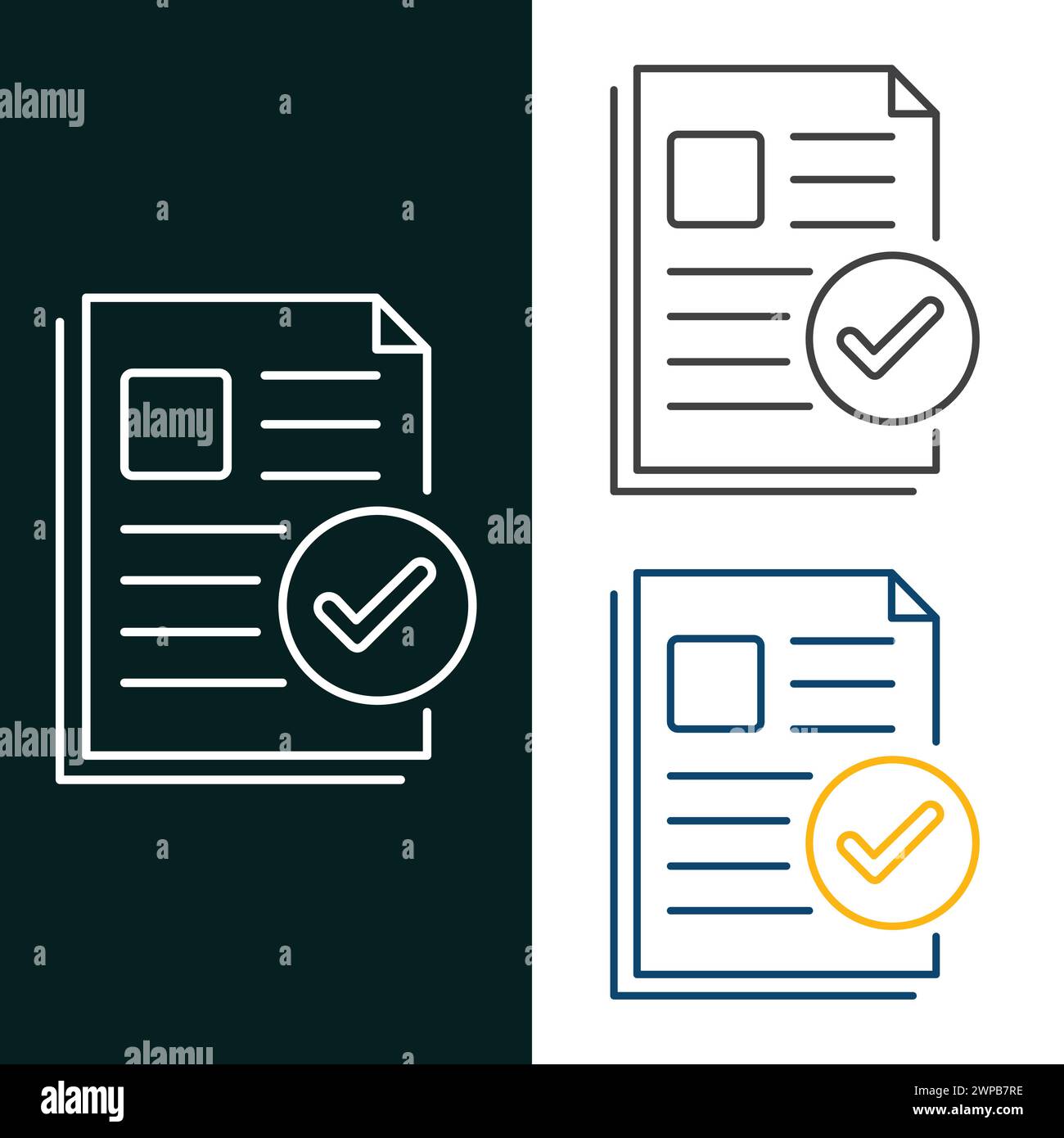 Validated form icon hi-res stock photography and images - Alamy