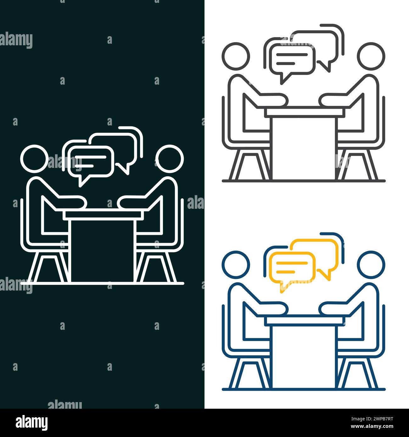 Interview Vector Illustration Icon Design Stock Vector Image & Art - Alamy