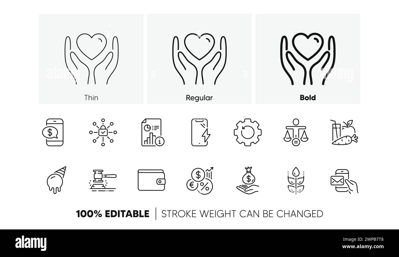 Juice, Security lock and Ethics line icons. For web app, printing. Line icons. Vector Stock ...