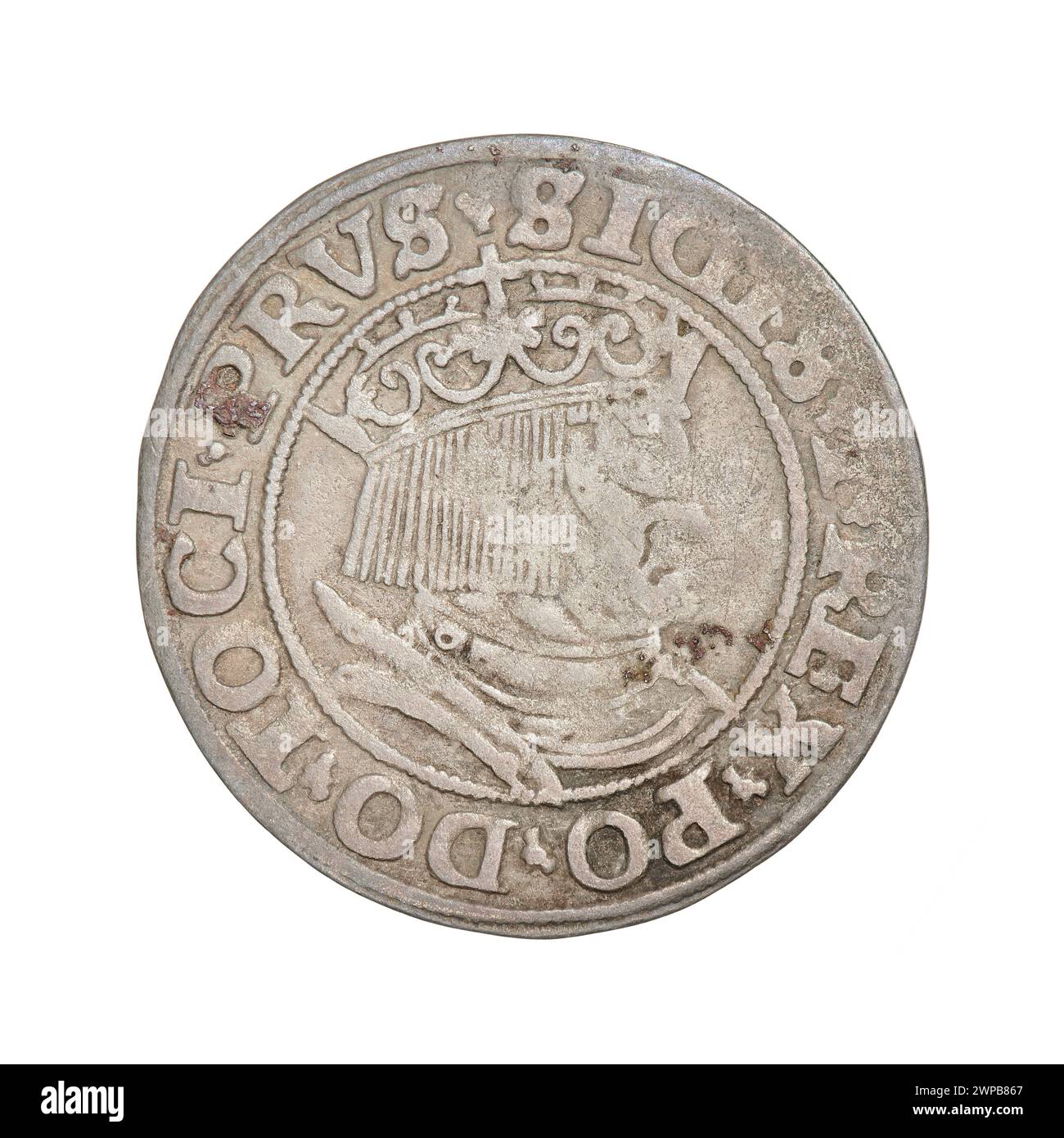 1532 Prussian penny issued under King Zygmunt I Stary of Poland, part ...