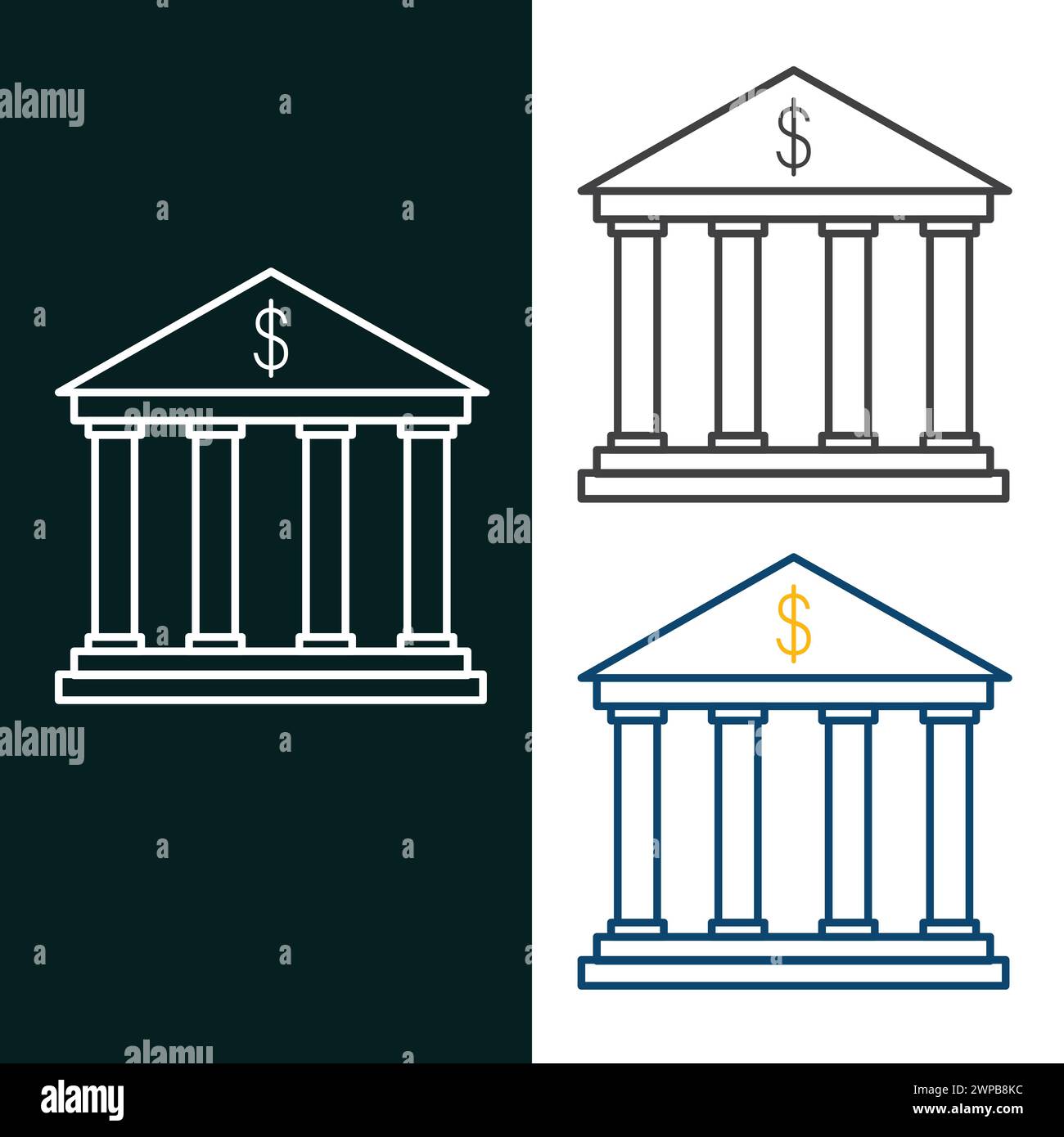 Financial Institution Vector Icon Design Stock Vector Image & Art - Alamy