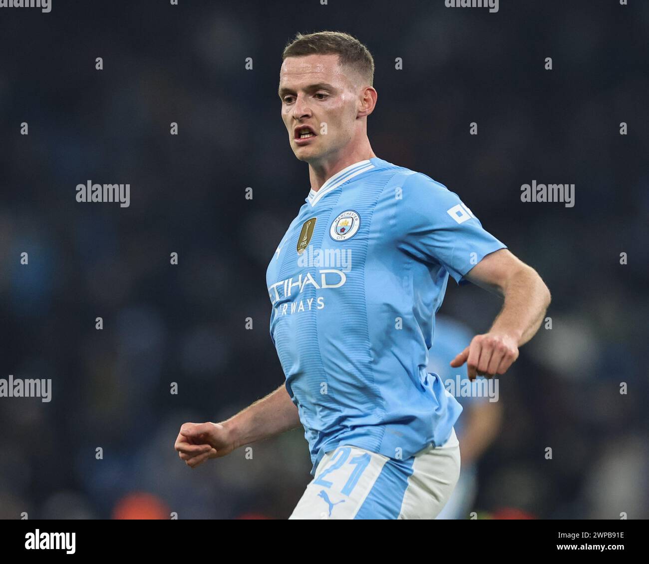 Sergio Gómez of Manchester City during the UEFA Champions League match ...
