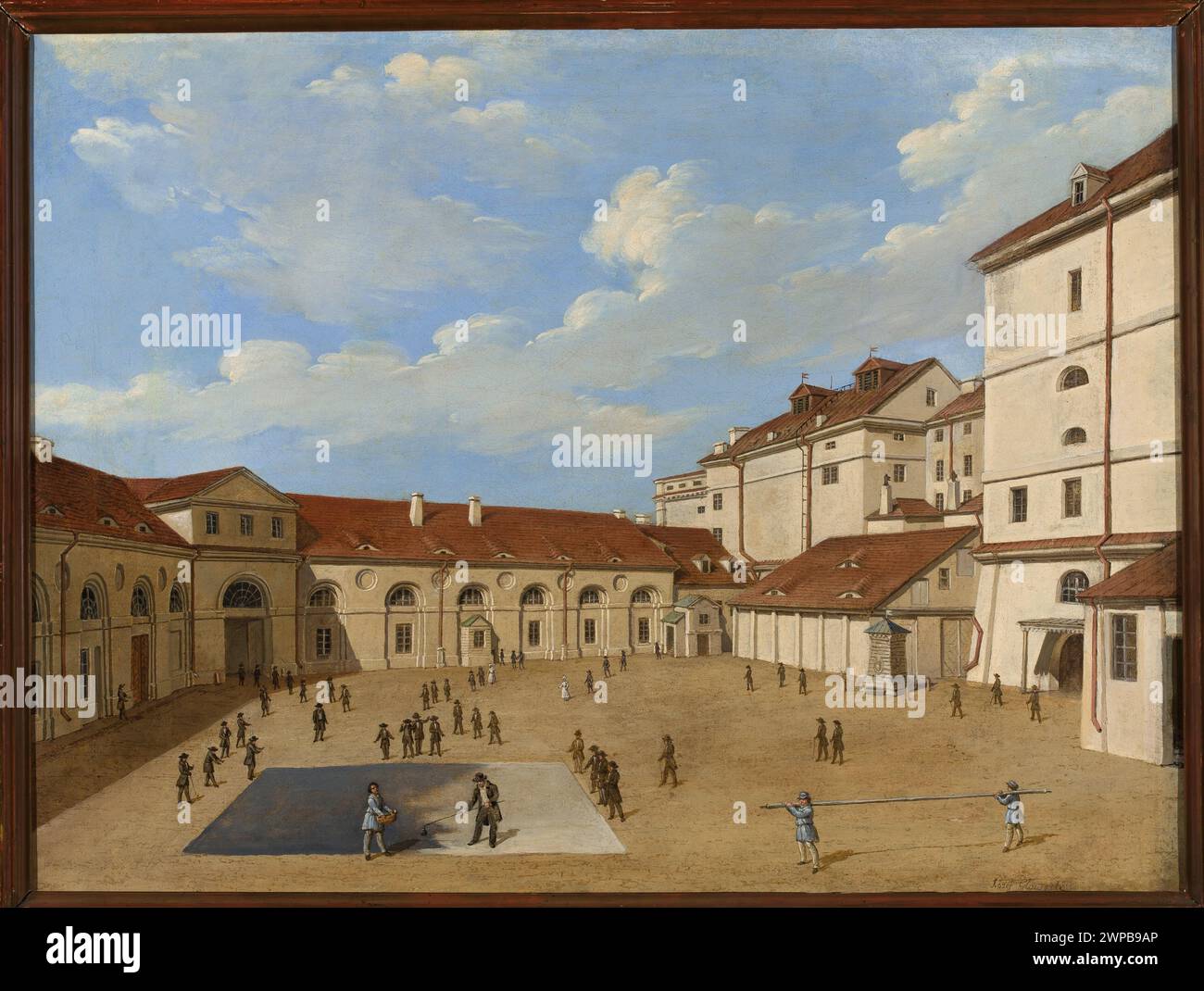 Biedermeier (style), courtyards, curtain painting, characters, theaters ...