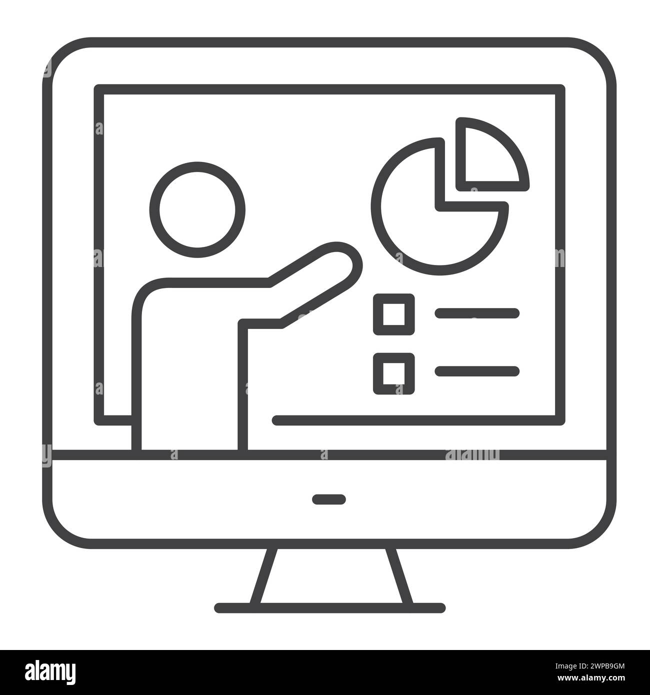Online Presentation Vector Illustration Icon Design Stock Vector Image ...