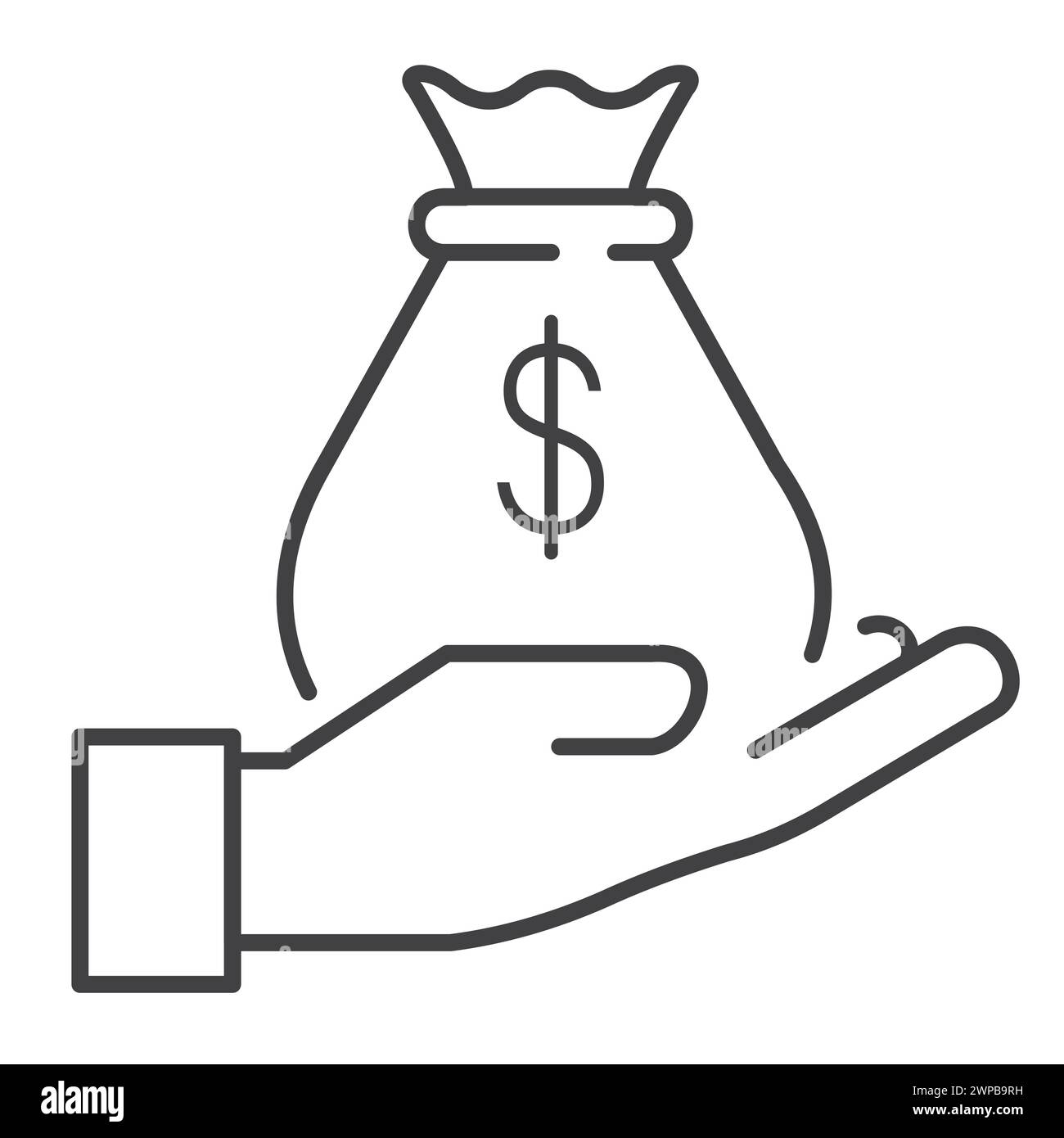 Coin bag vector illustration Stock Vector Images - Alamy