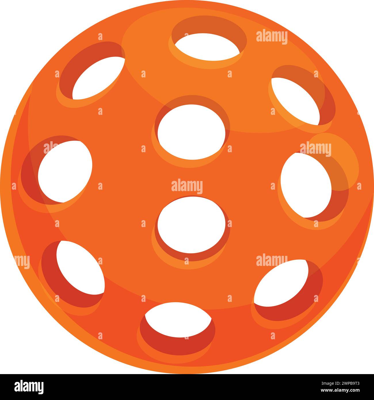 Orange ball icon cartoon vector. Pickleball team artwork. Design play ...
