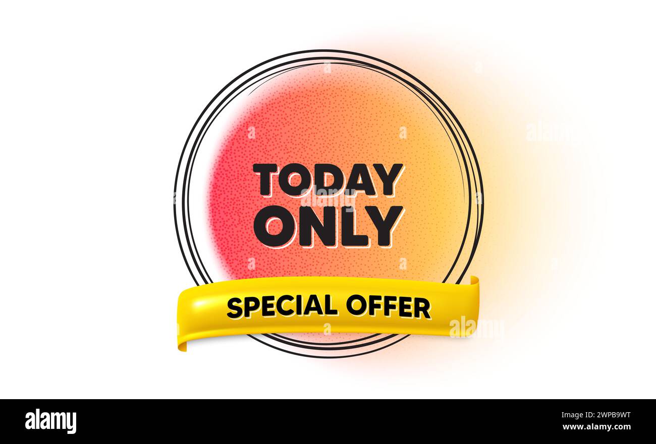 Today only sale symbol. Special offer sign. Hand drawn round frame ...