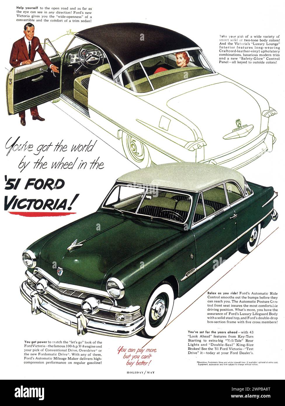 1951 Ford Victoria Print Ad Stock Photo - Alamy